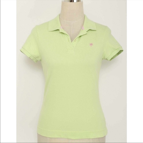 Lilly Pulitzer | Tops | Womens Lily Pulitzer Lime Green Polo Shirt ...